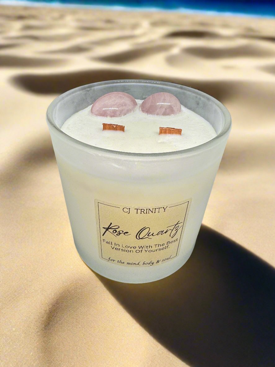 Rose Quartz Large Candle – CJ Trinity Creations